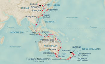 Diamond Princess Beijing (Tianjin) Itinerary No.01 for this year ...